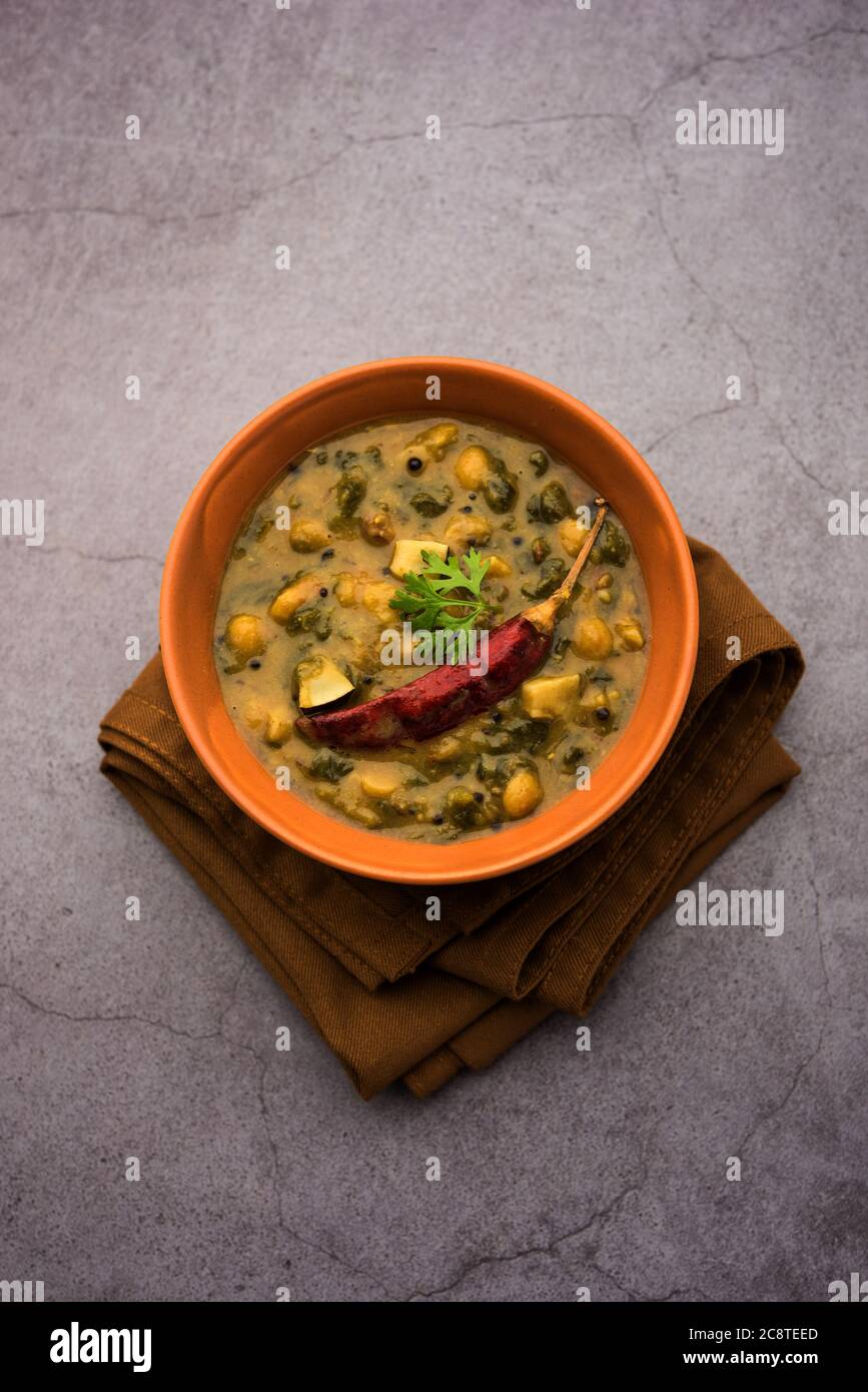 Healthy Dal Palak or yellow Toor Spinach Daal recipe also known as ...