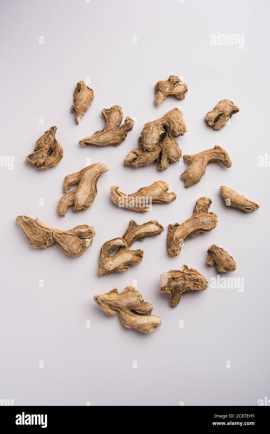 Dried Organic Ginger or Dry Adrak also known as Sonth in India Stock ...