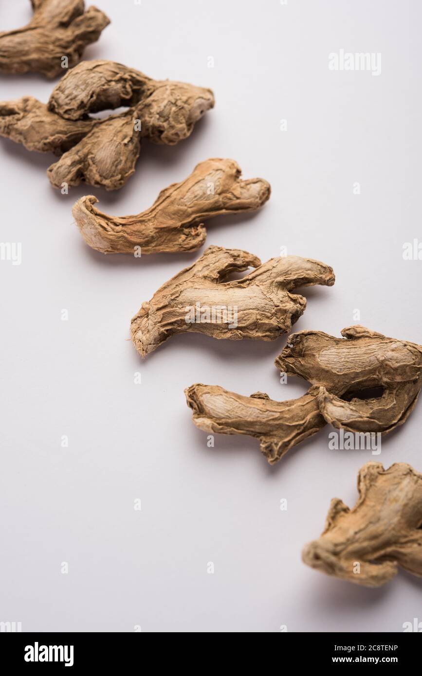 Dried Organic Ginger or Dry Adrak also known as Sonth in India Stock ...
