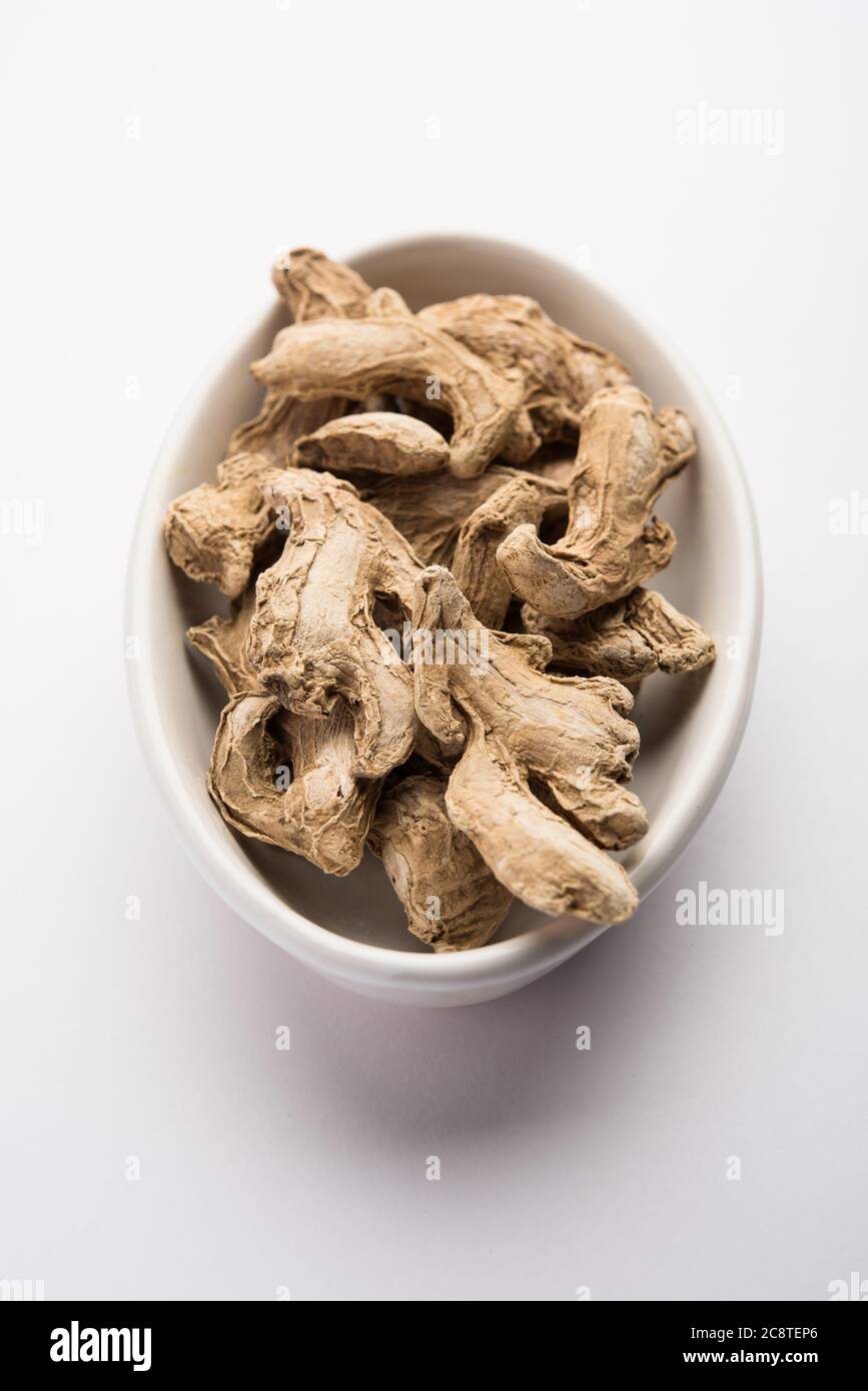 Dried Organic Ginger or Dry Adrak also known as Sonth in India Stock ...