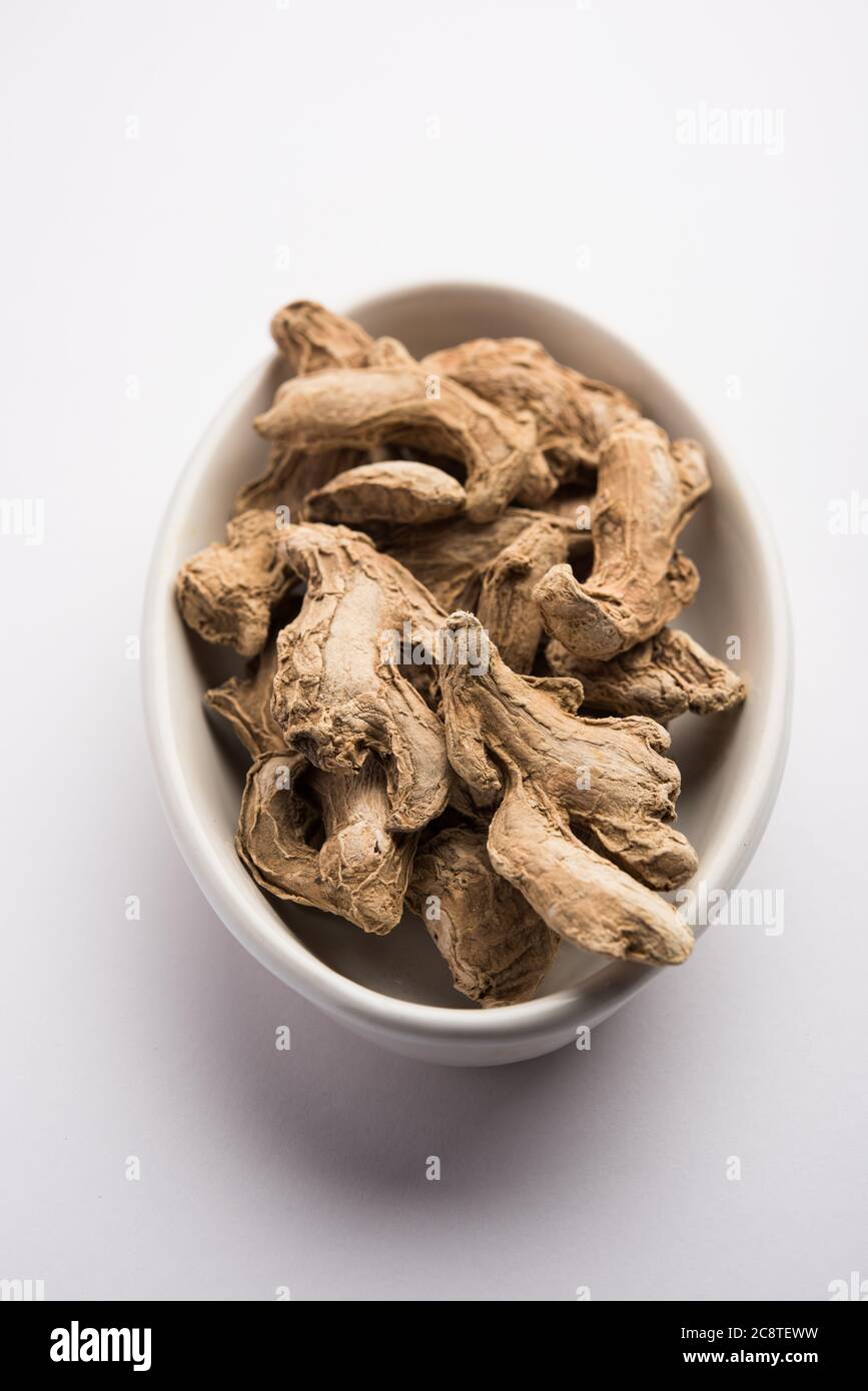 Dried Organic Ginger or Dry Adrak also known as Sonth in India Stock ...