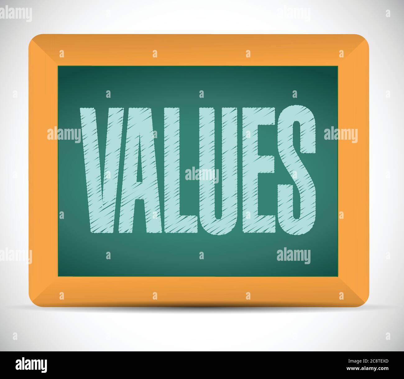 Values board sign illustration design over a white background Stock ...