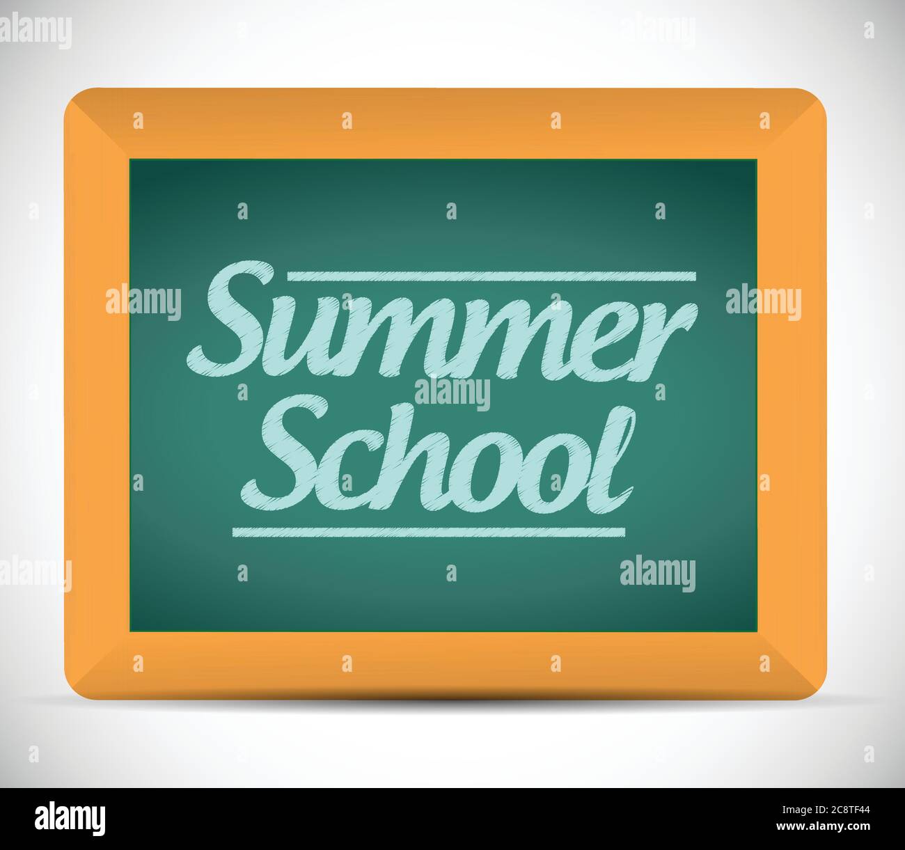 Summer school message on a chalkboard illustration design background Stock Vector Image & Art ...