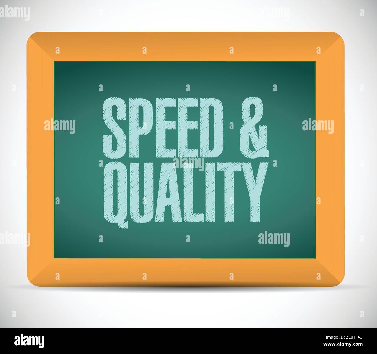 Speed and quality sign illustration design over a white background ...