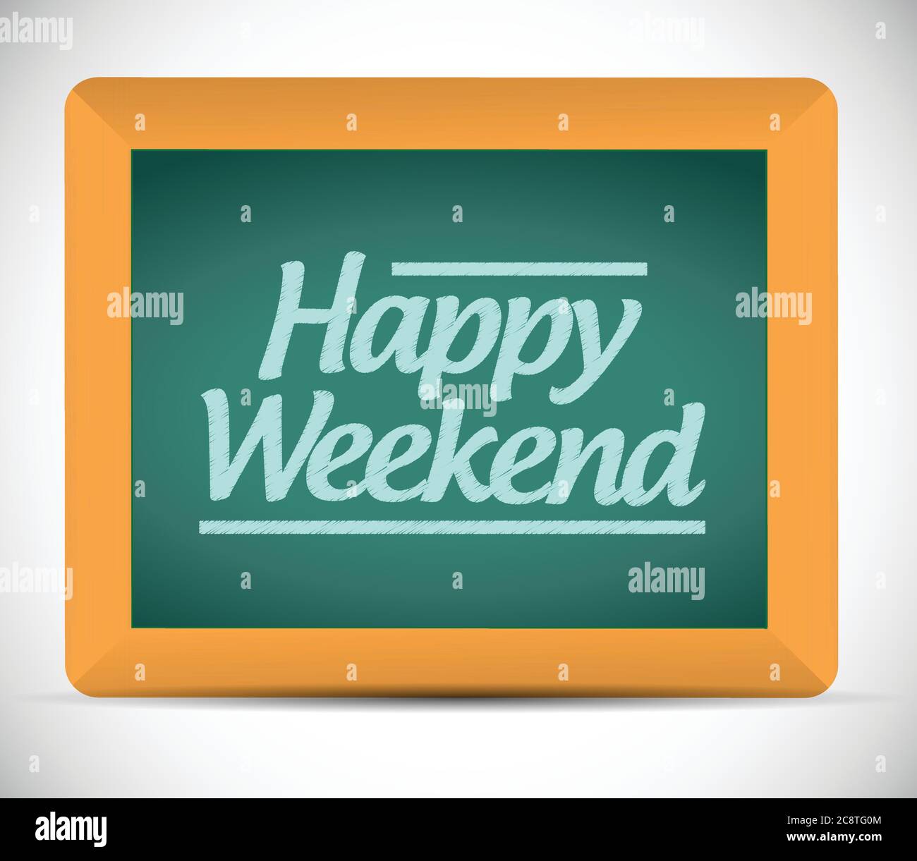 Happy weekend message illustration design over a white background Stock ...