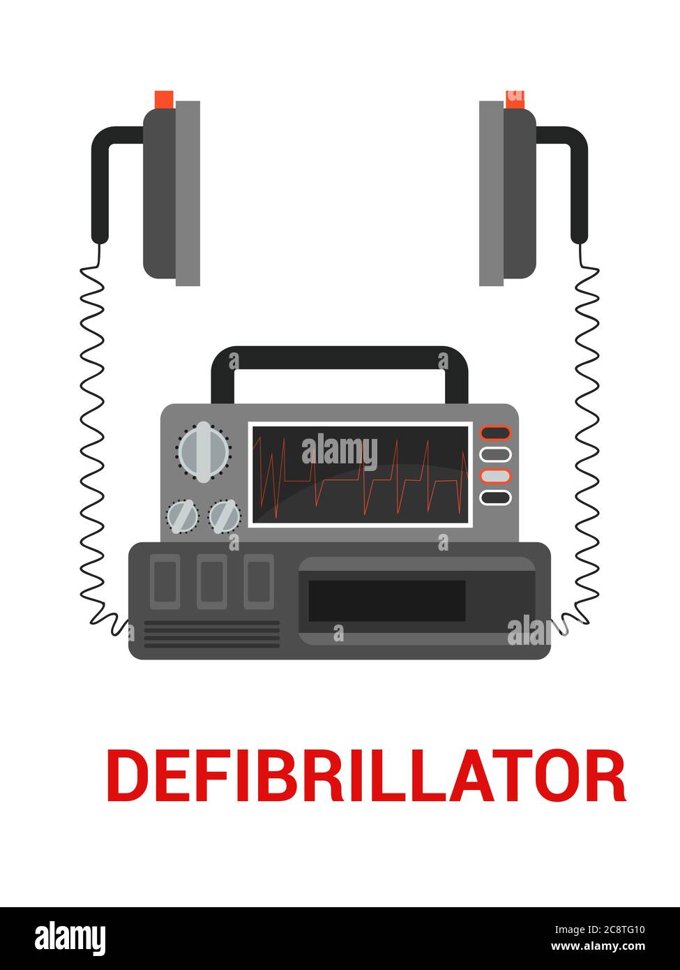 Defibrillator flat vector illustration Stock Vector Image & Art - Alamy