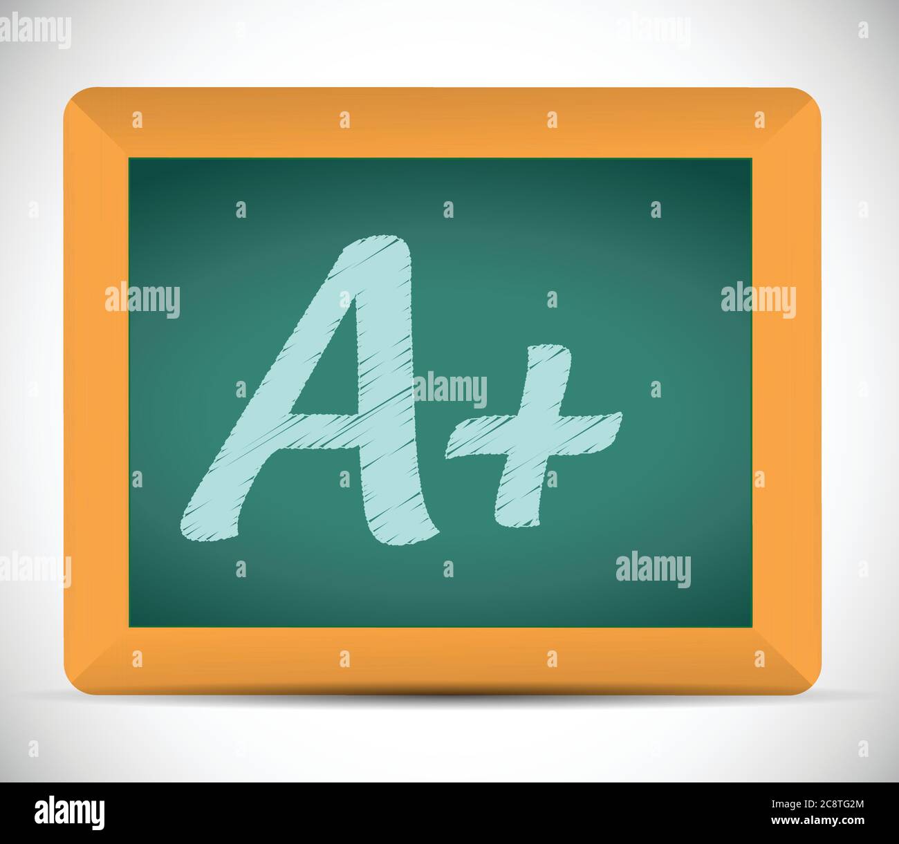 A plus message on a chalkboard illustration design background Stock ...