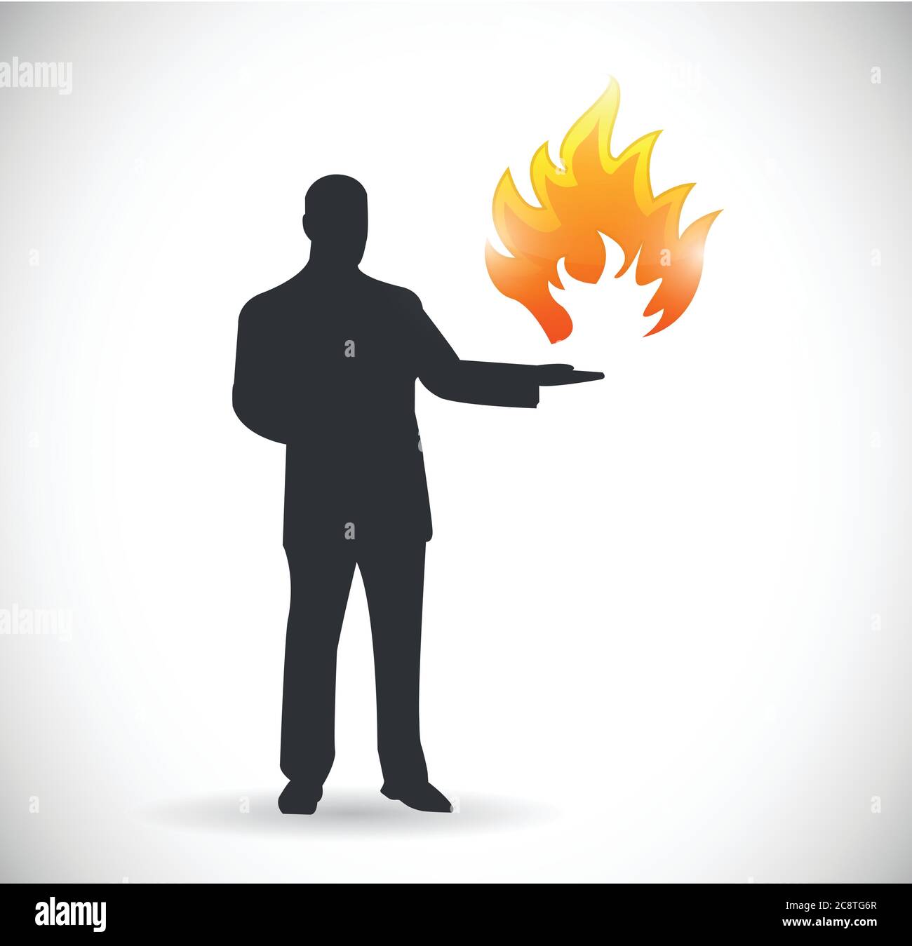 Hand fire closeup Stock Vector Images - Alamy