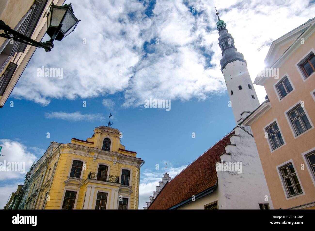 The steeple of the Church of the Holy Spirit looms above classic ...