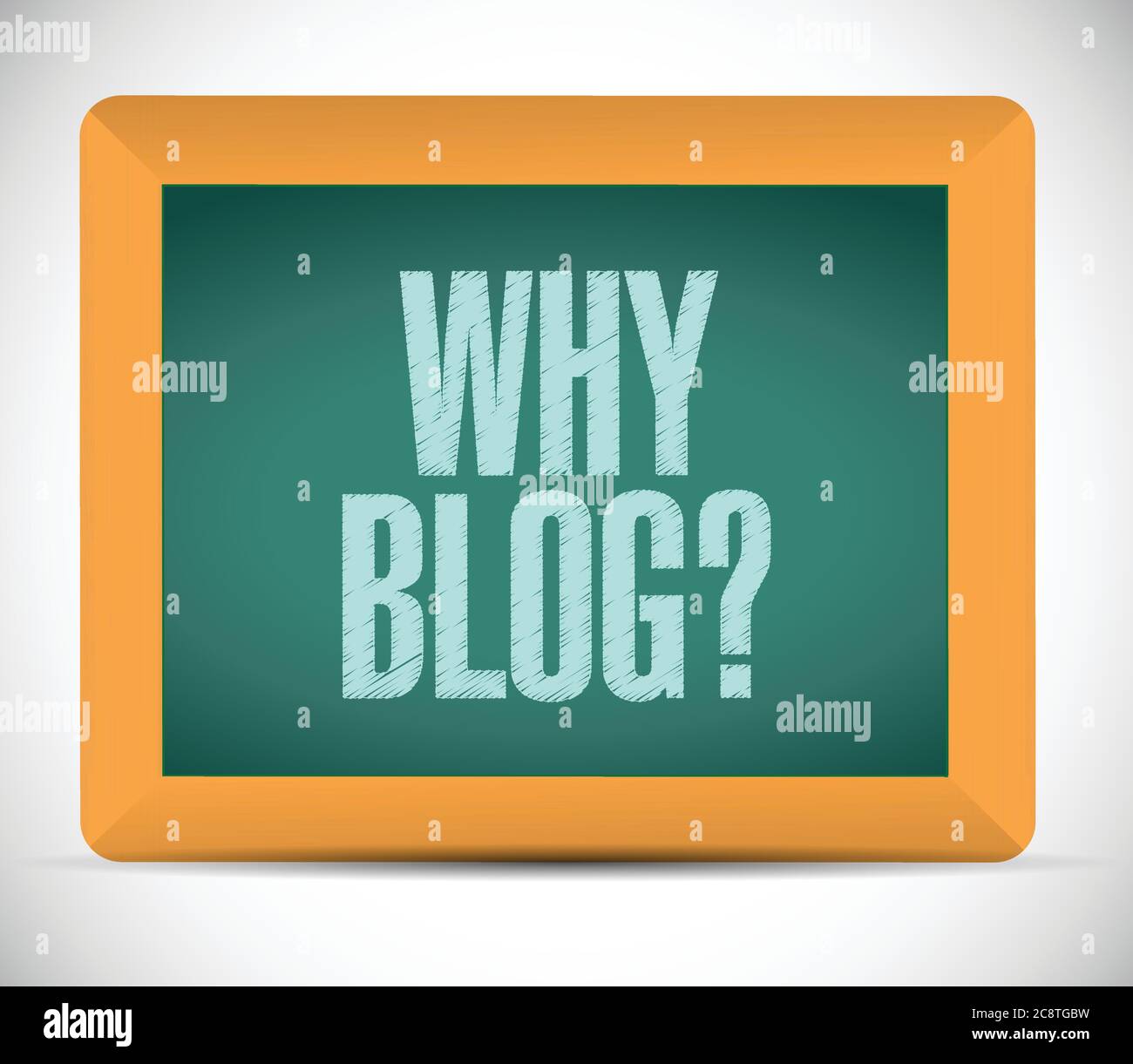 Why blog question illustration design over a white background Stock ...