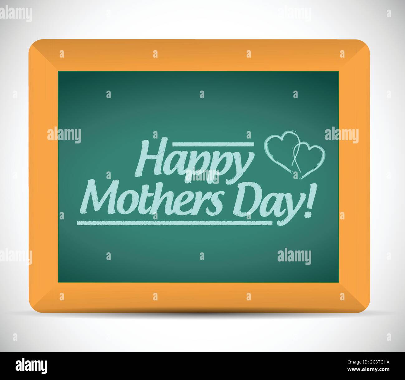Happy mothers day message on a blackboard. illustration design Stock ...