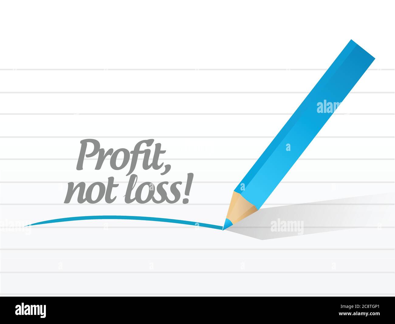 Profit, not loss message illustration design over a white background ...