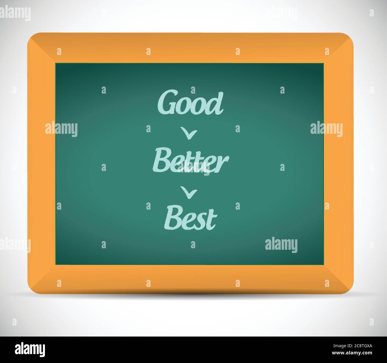 Guide to perfection illustration design over a white background Stock ...