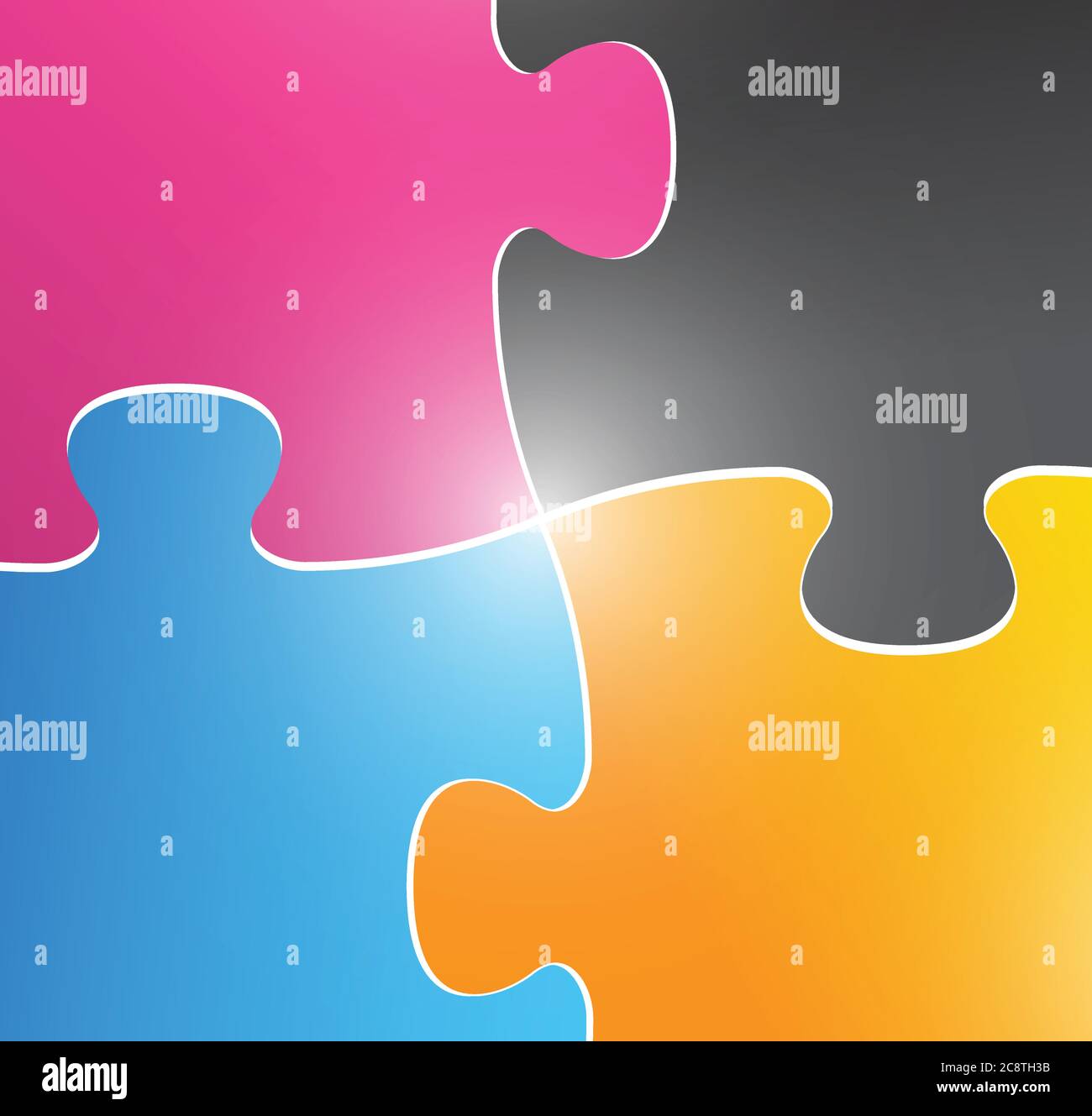 Color puzzle pieces illustration design graphic background Stock Vector ...