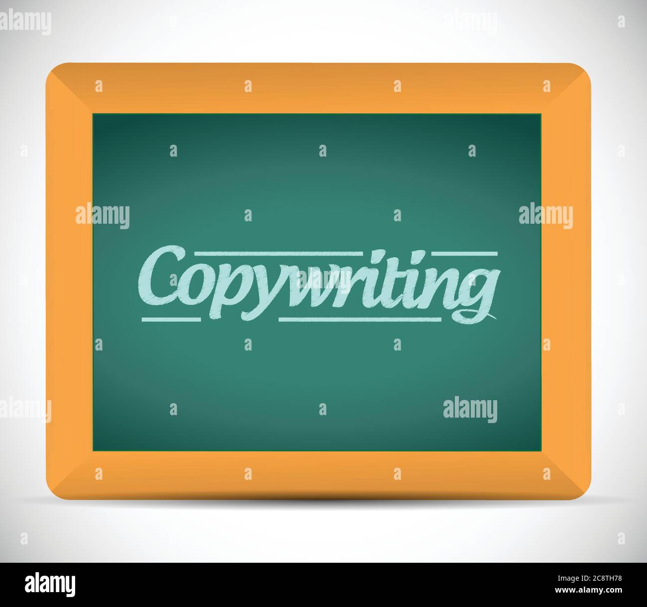 Copywriting sign illustration design over a blackboard Stock Vector ...