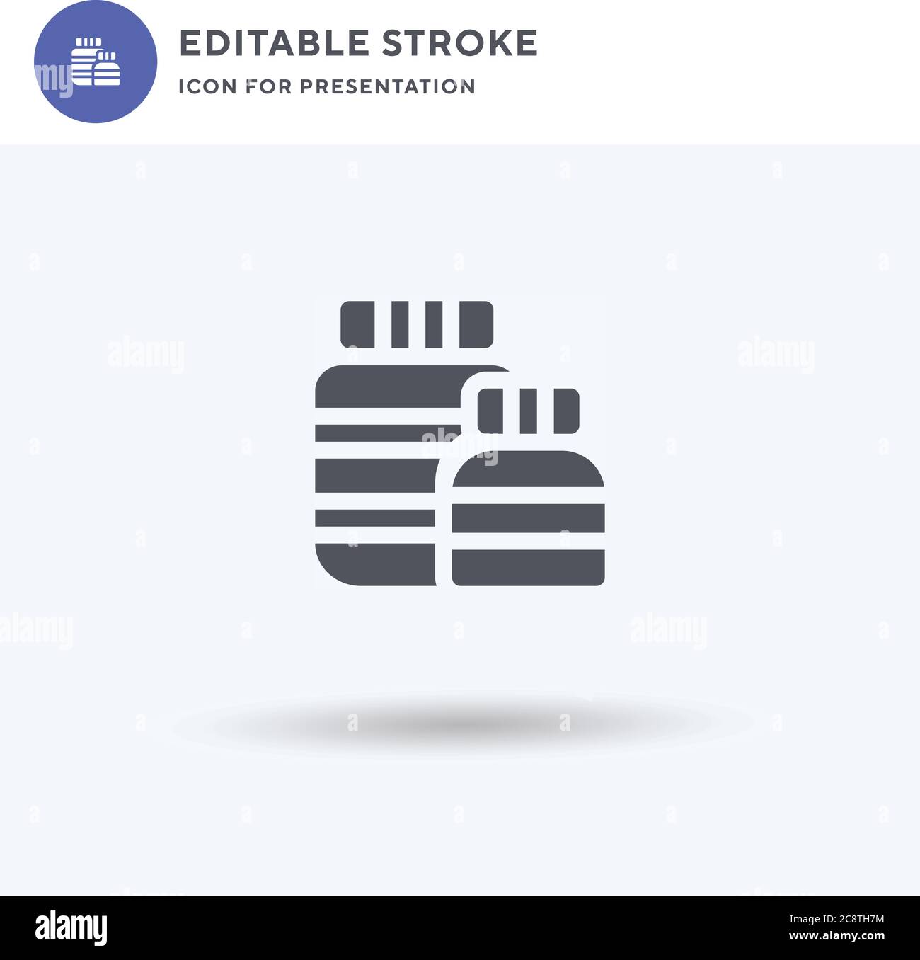 Protein icon vector, filled flat sign, solid pictogram isolated on ...