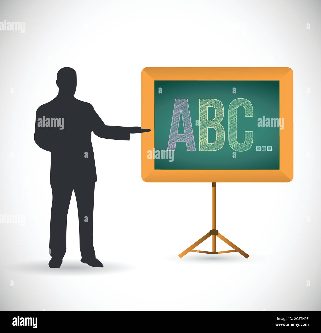 Teaching the abc illustration design over a white background Stock ...