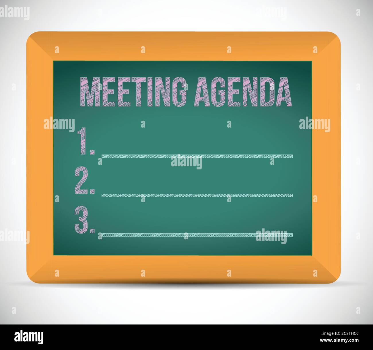 Meeting agenda list illustration over a white background Stock Vector ...