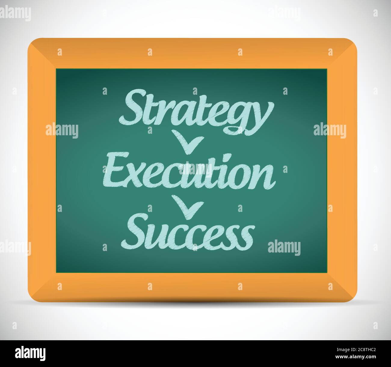 Strategy execution, success illustration design over a white background ...