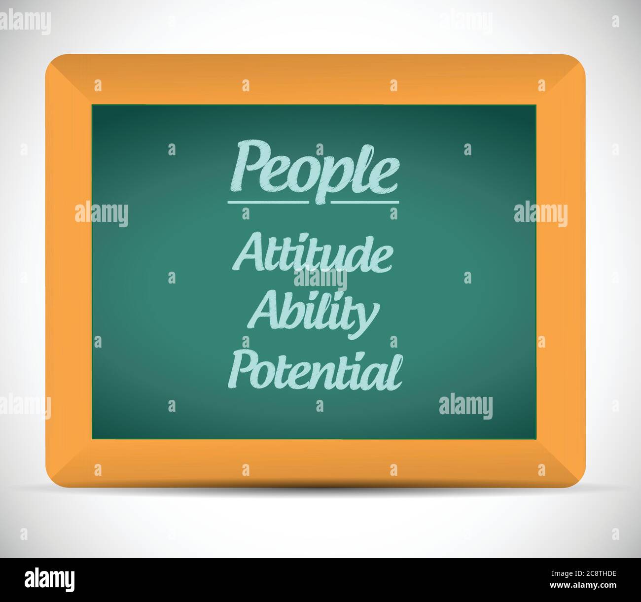 People keys on a chalkboard. illustration design over a white ...