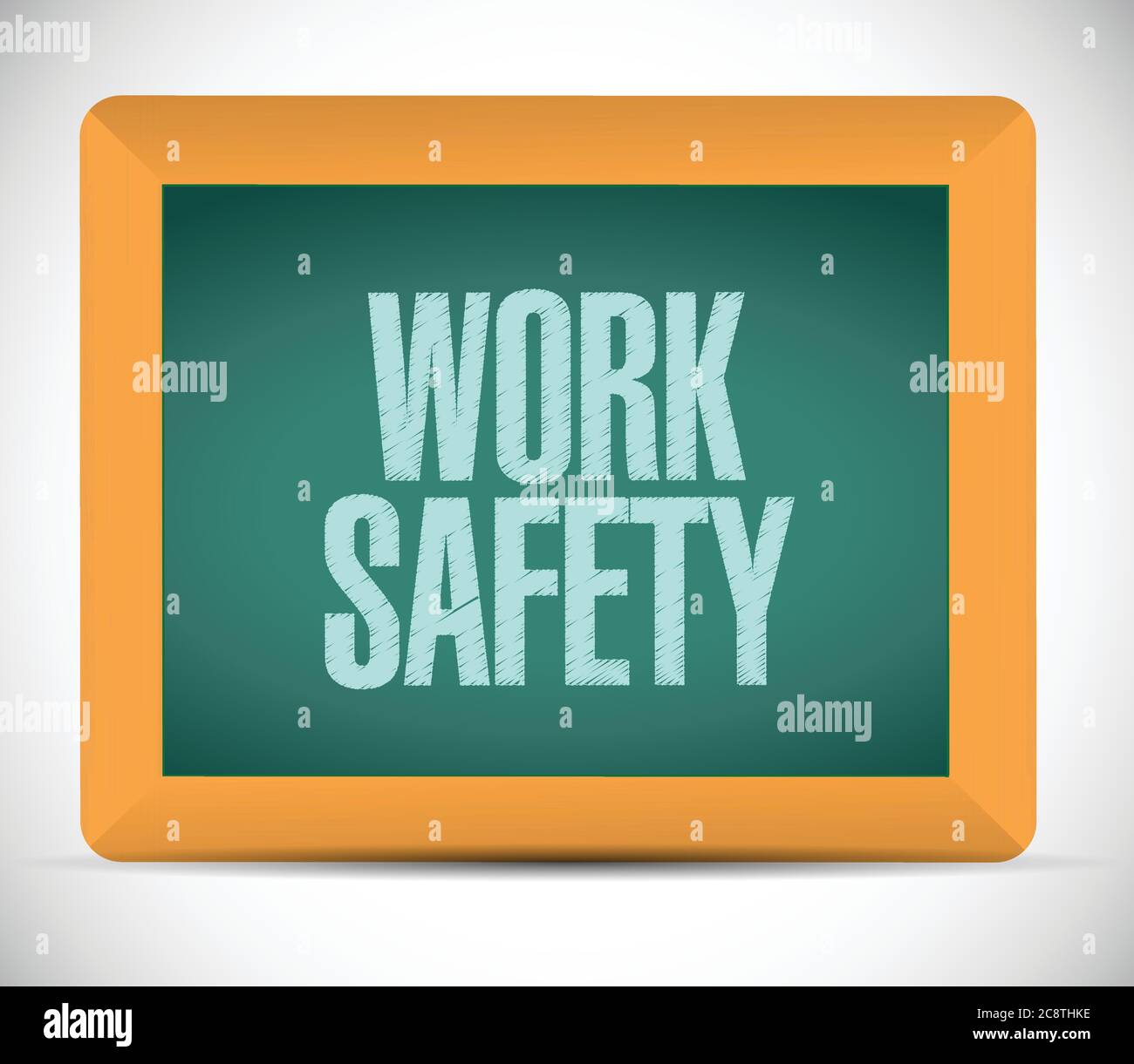 Work safety message illustration design over a white background Stock ...