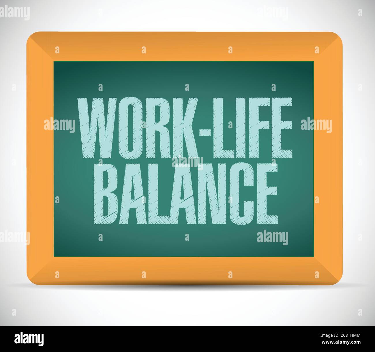 Work life balance board sign concept illustration design Stock Vector ...