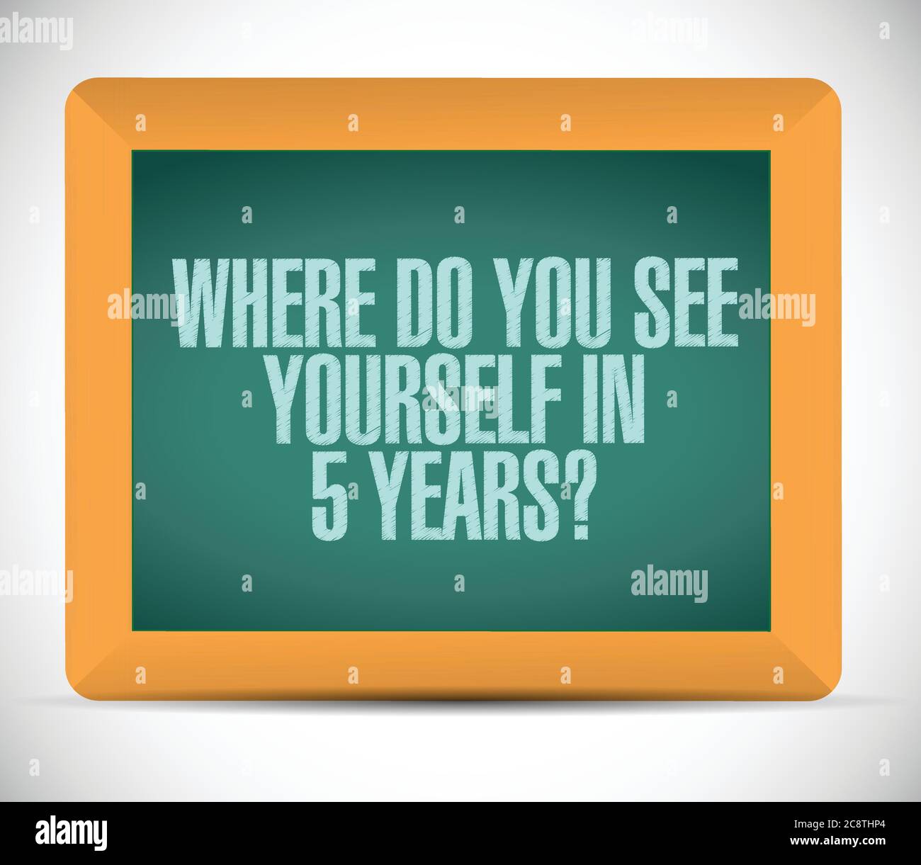 Where do you see yourself message illustration design over a white ...