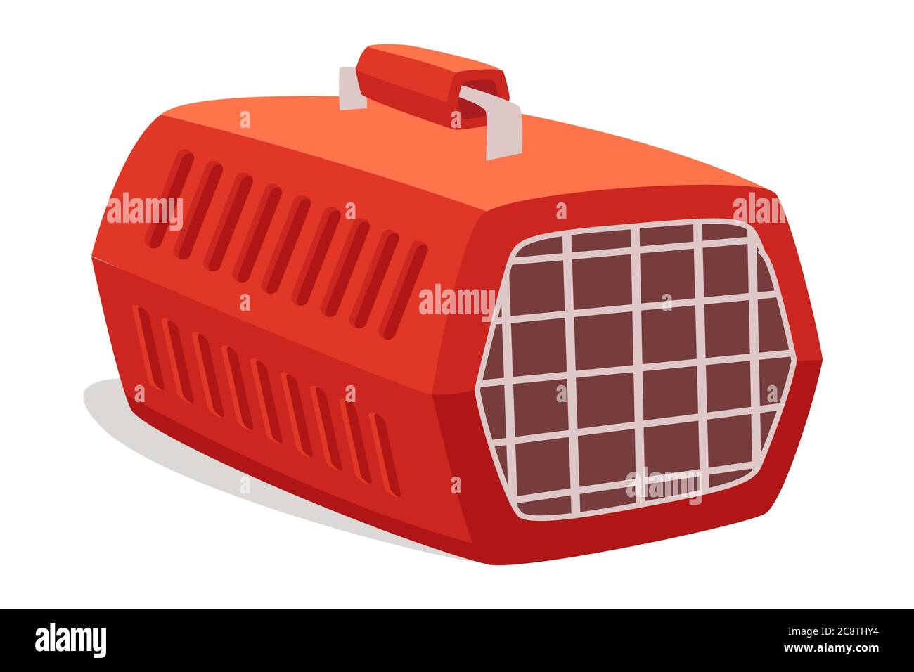 Empty cage, pet carrier flat vector illustration Stock Vector Image ...