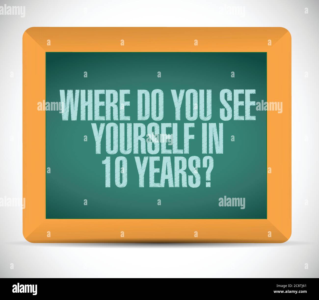 Where do you see yourself message illustration design over a white ...