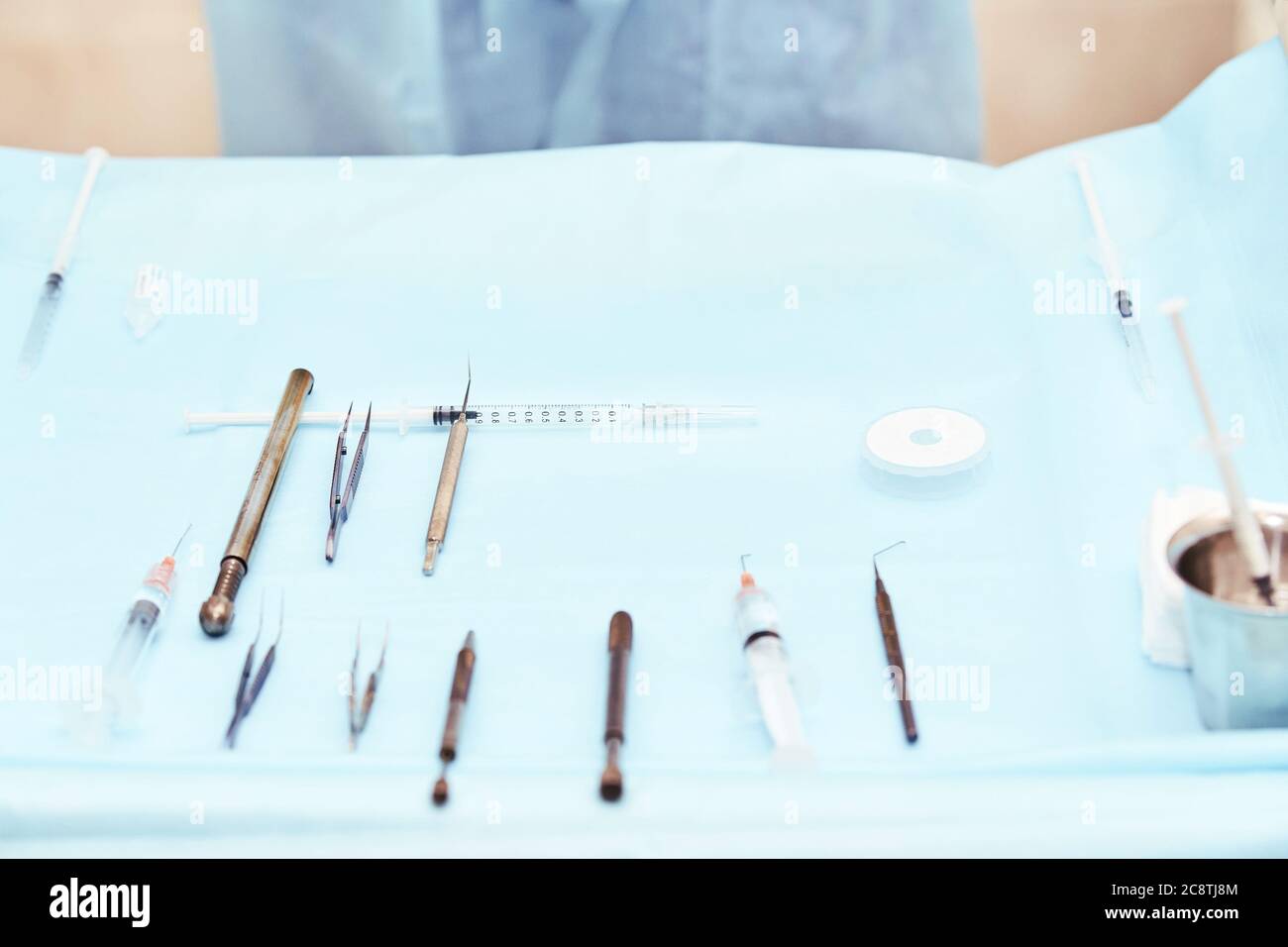 Surgery tools. Operation room inside. Blue color Stock Photo - Alamy