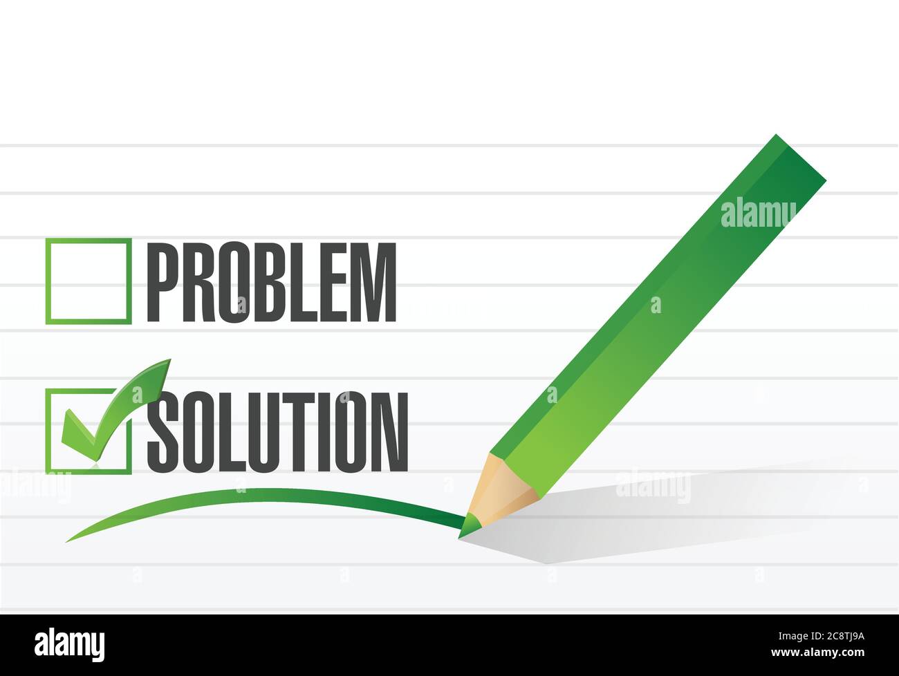 Check mark on solution illustration design over a white background ...