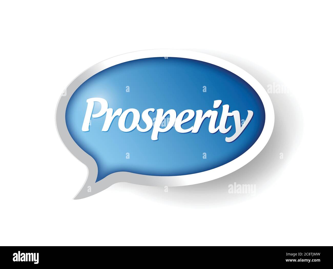 Prosperity message bubble illustration design over white Stock Vector ...
