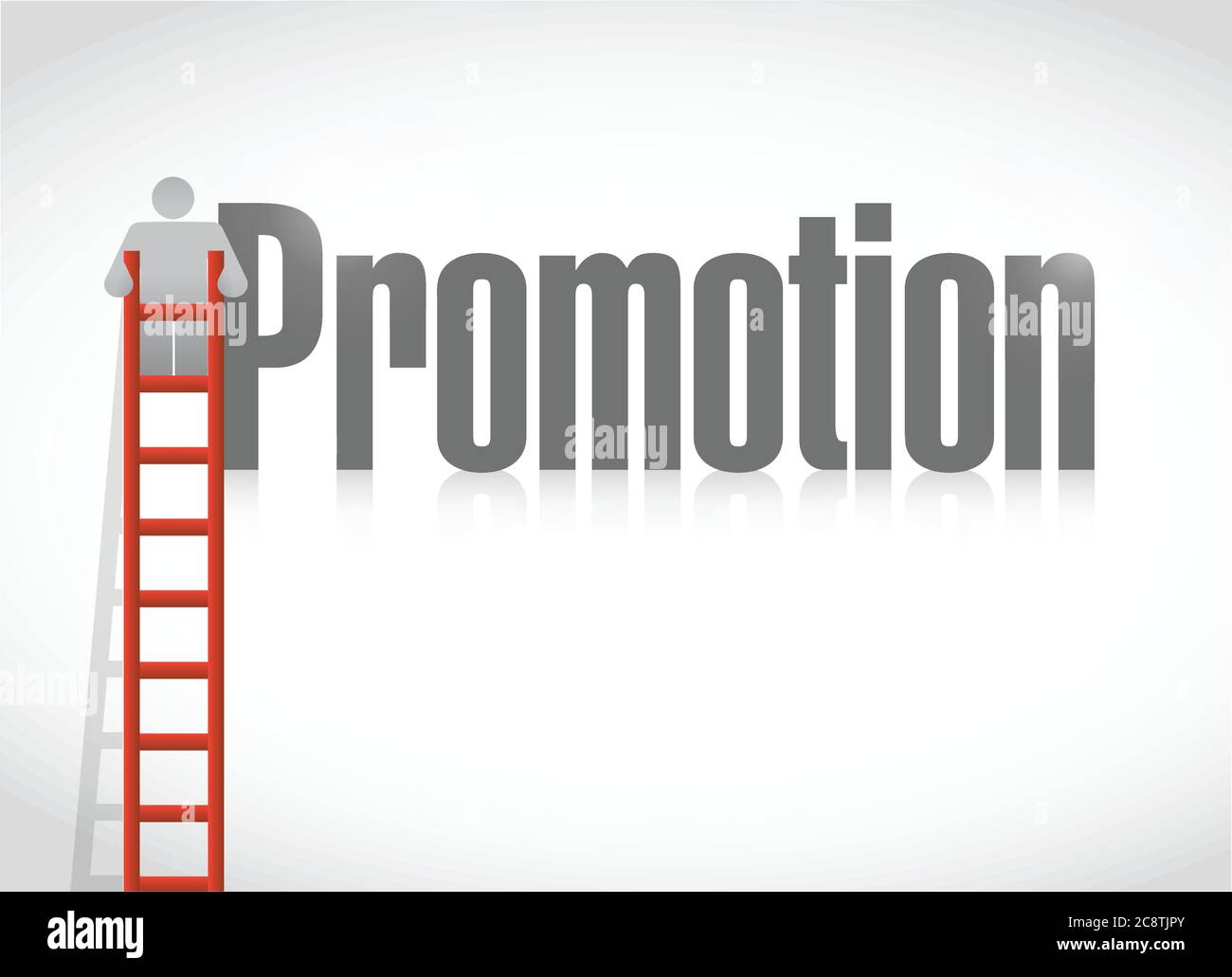 Climbing the corporate ladder. promotion illustration design over a ...