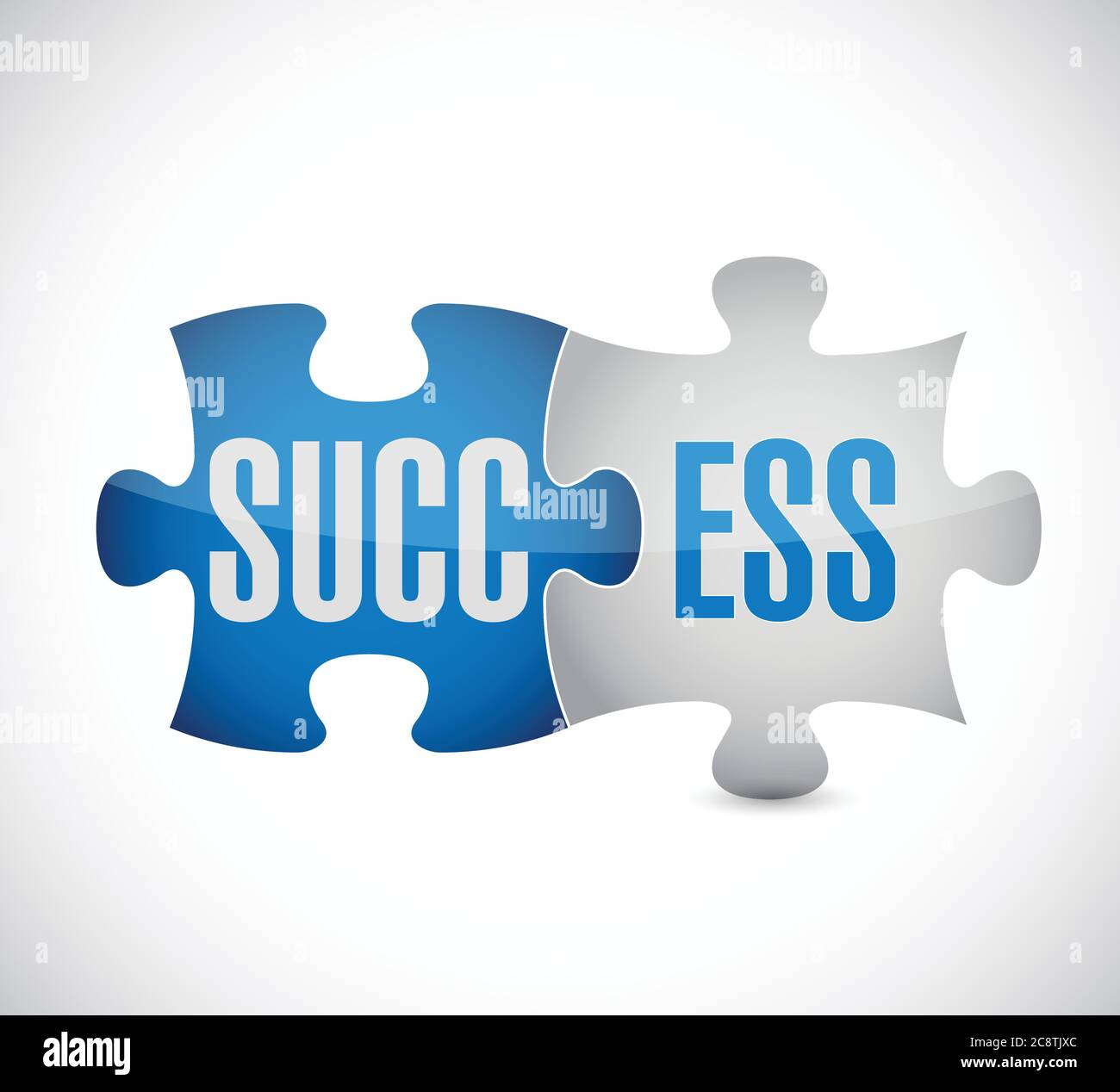 Success puzzle pieces illustration over a white background Stock Vector ...