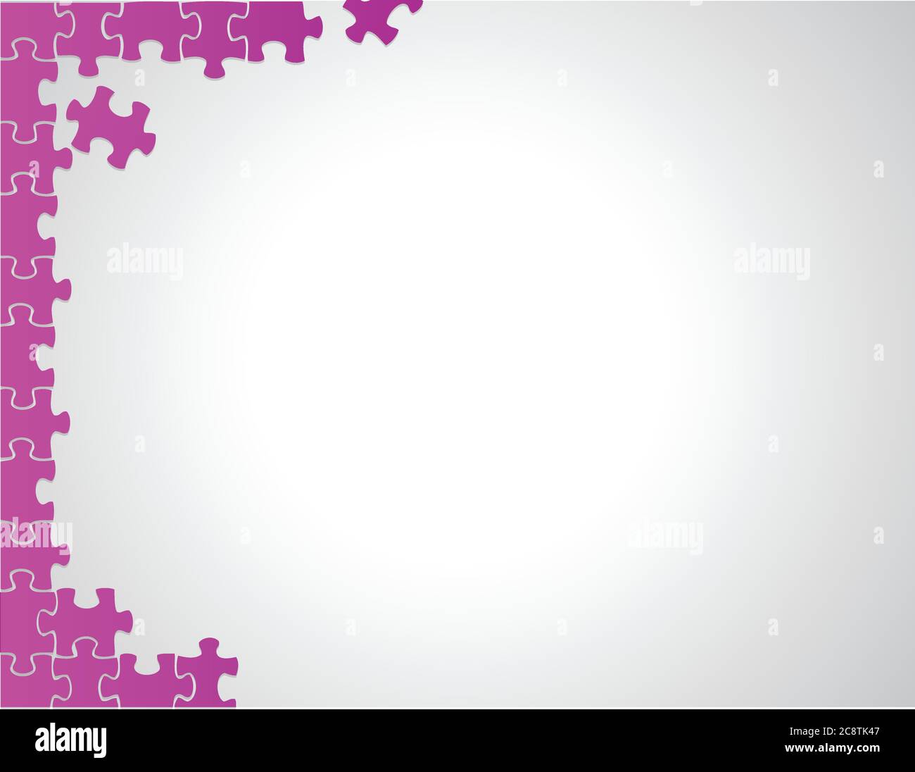 Purple puzzle borders illustration design over a white background Stock ...