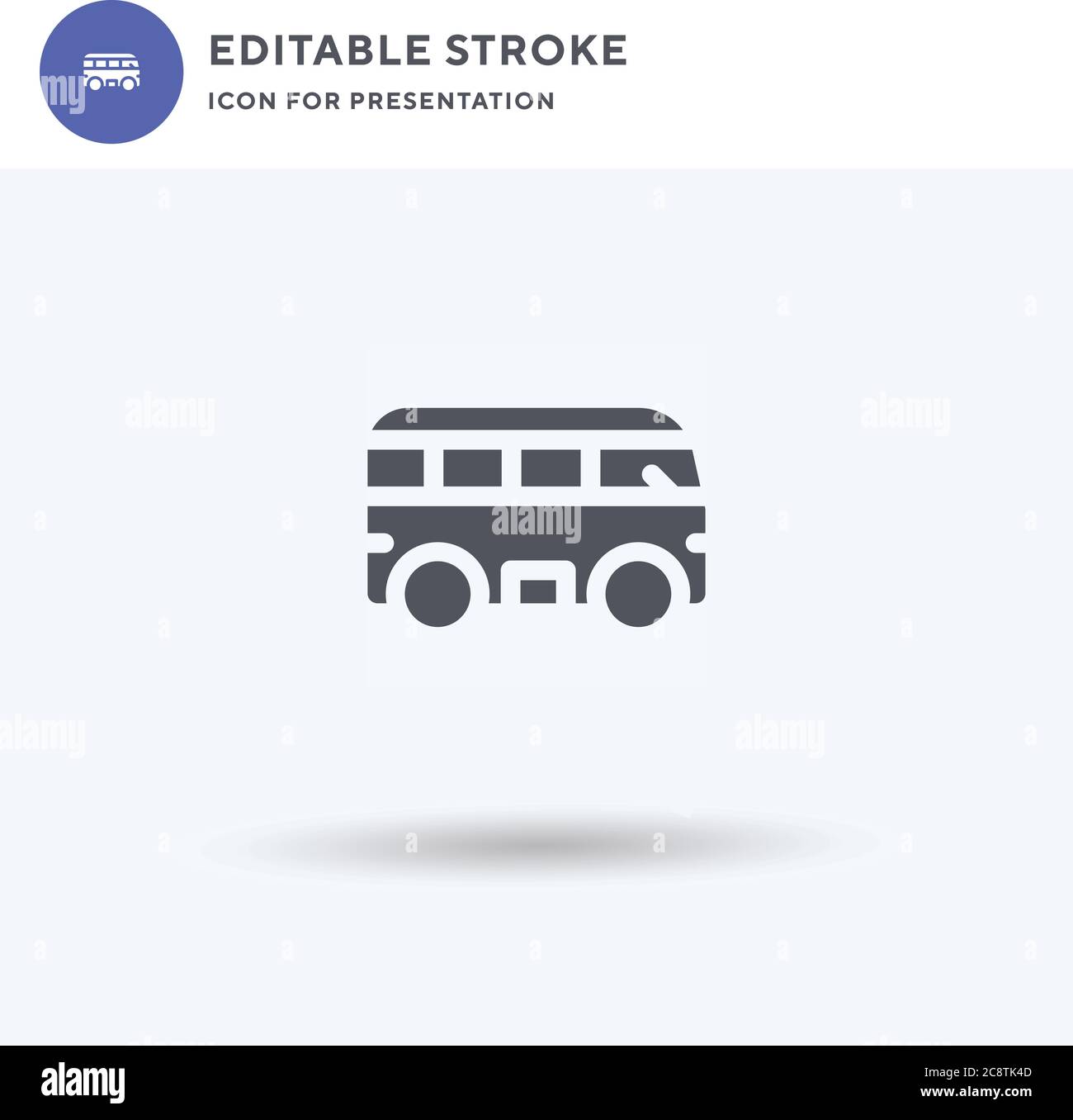 Minivan icon vector, filled flat sign, solid pictogram isolated on ...