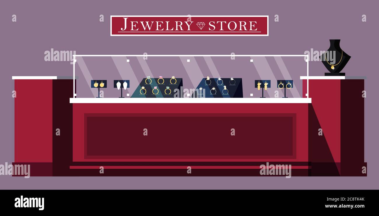 Jewelry store interior Stock Vector Images - Alamy