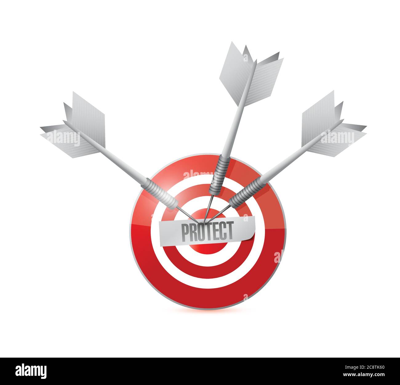 Protect target illustration design over a white background Stock Vector ...