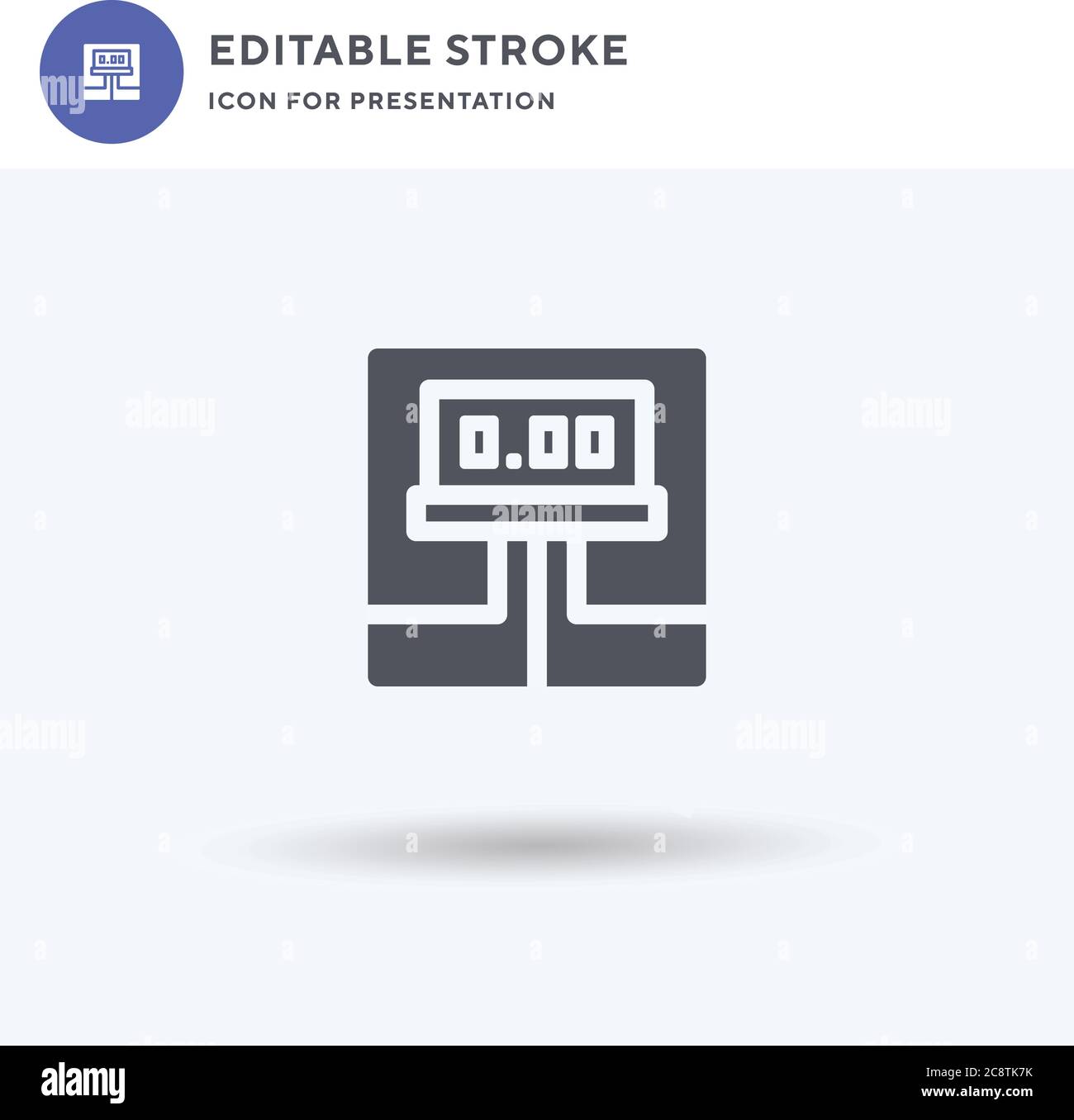 Weighing Scale icon vector, filled flat sign, solid pictogram isolated ...