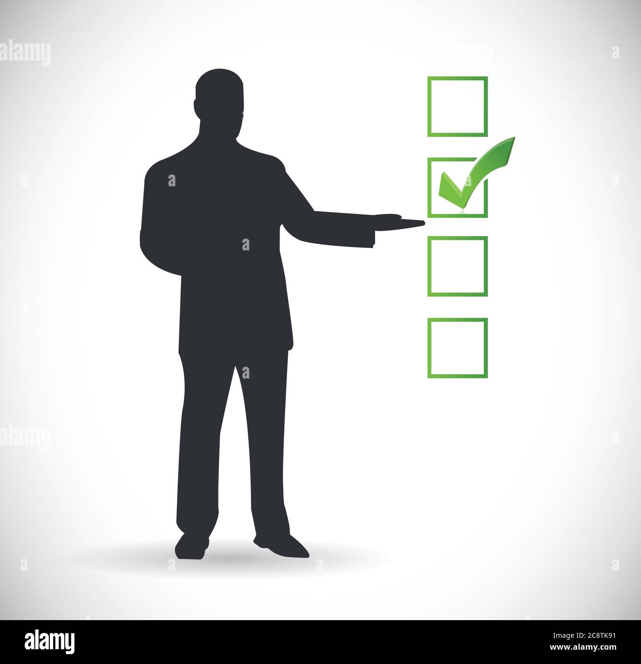 Icon presentation check mark illustration design over a white ...