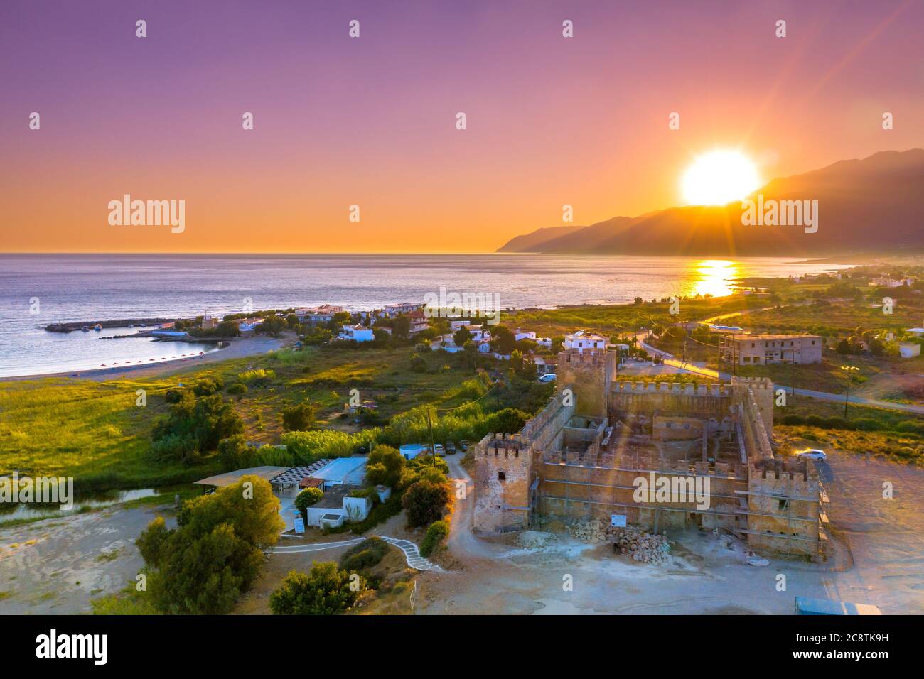 Castle at Frangokastello beach, Crete, Greece Stock Photo - Alamy