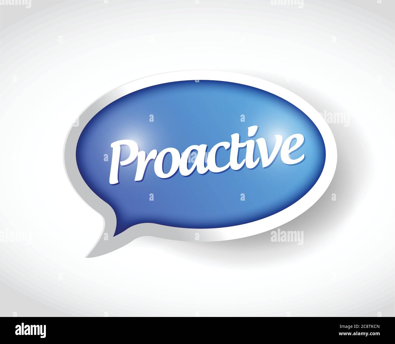 Proactive message bubble illustration design over a white background ...