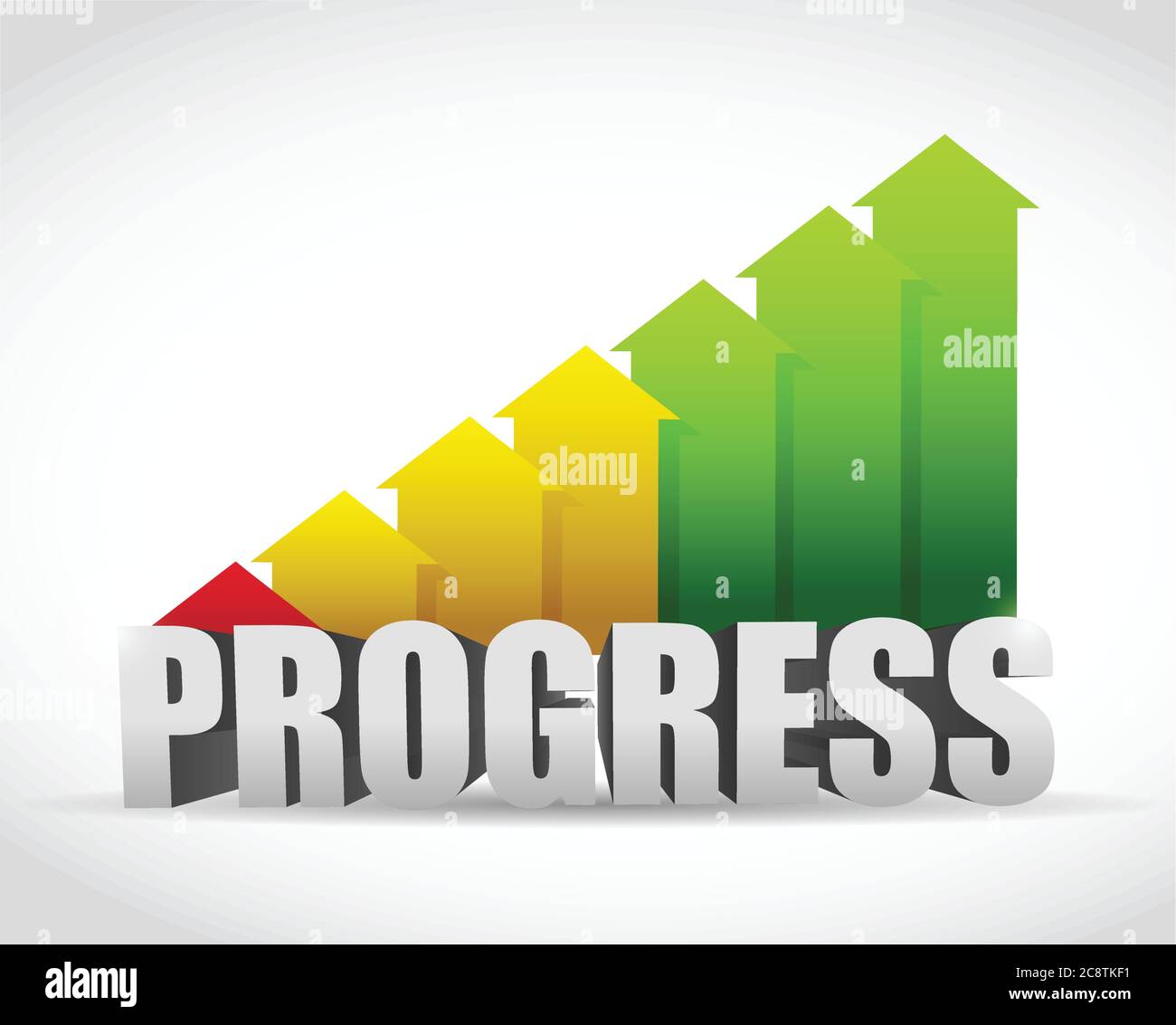 Progress business graph illustration design over a white background ...