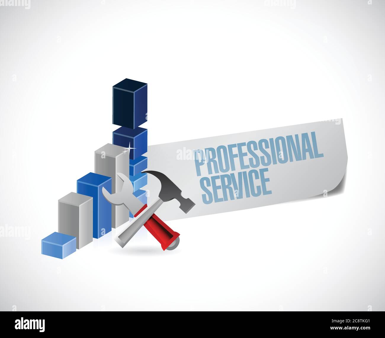 Professional service sign illustration design over a white background ...