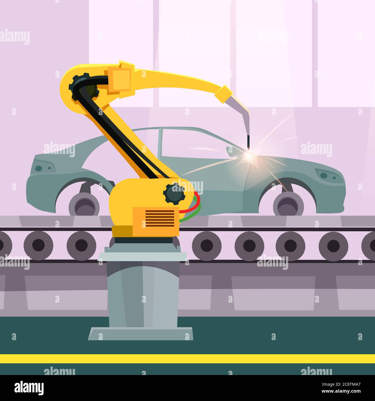 Car hand operation Stock Vector Images - Alamy