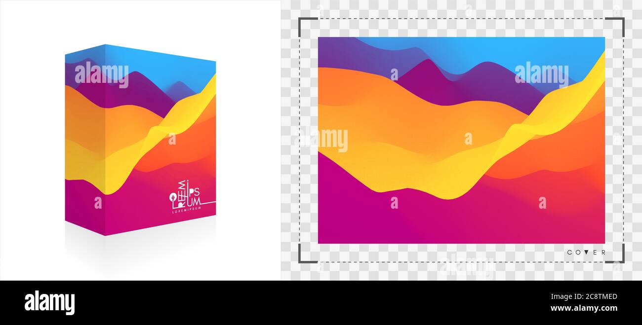 Realistic packaging box. Product packing. Abstract background with ...