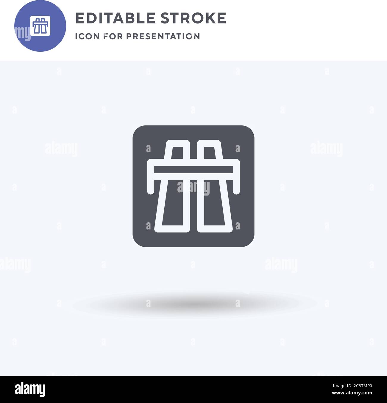 Motorway icon vector, filled flat sign, solid pictogram isolated on ...