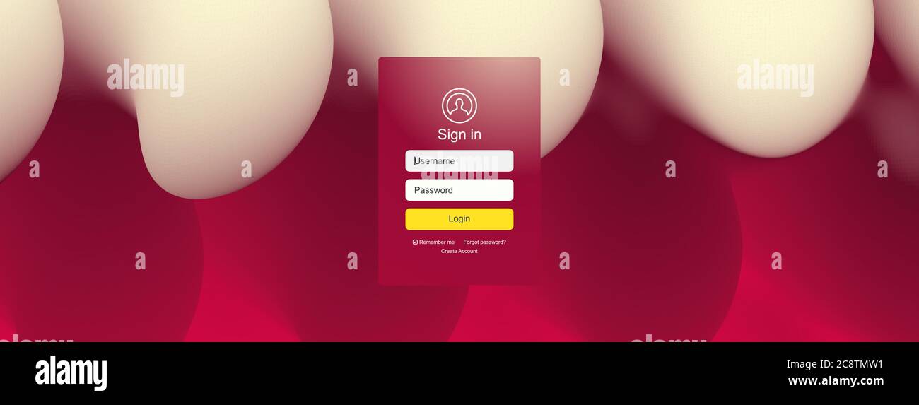 Vector volume background. Login user interface. Modern screen design for mobile app and web ...