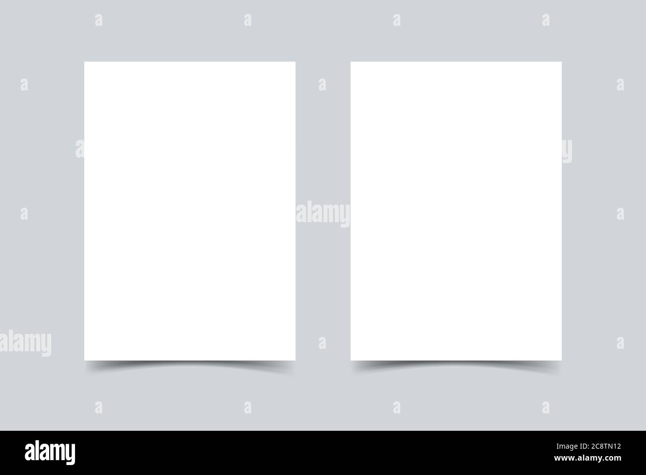 Empty paper sheet A4 realistic vector template. Paper mock up for ...