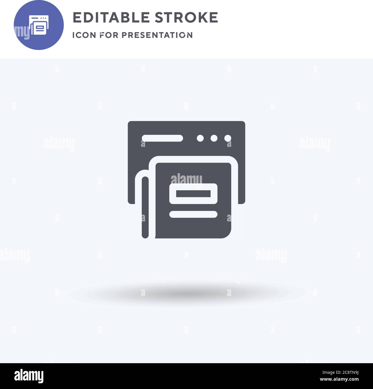 Article icon vector, filled flat sign, solid pictogram isolated on ...